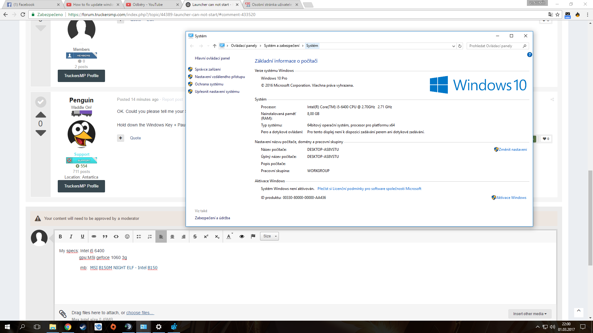 Launcher can not start - Unsolved Topics - TruckersMP Forum