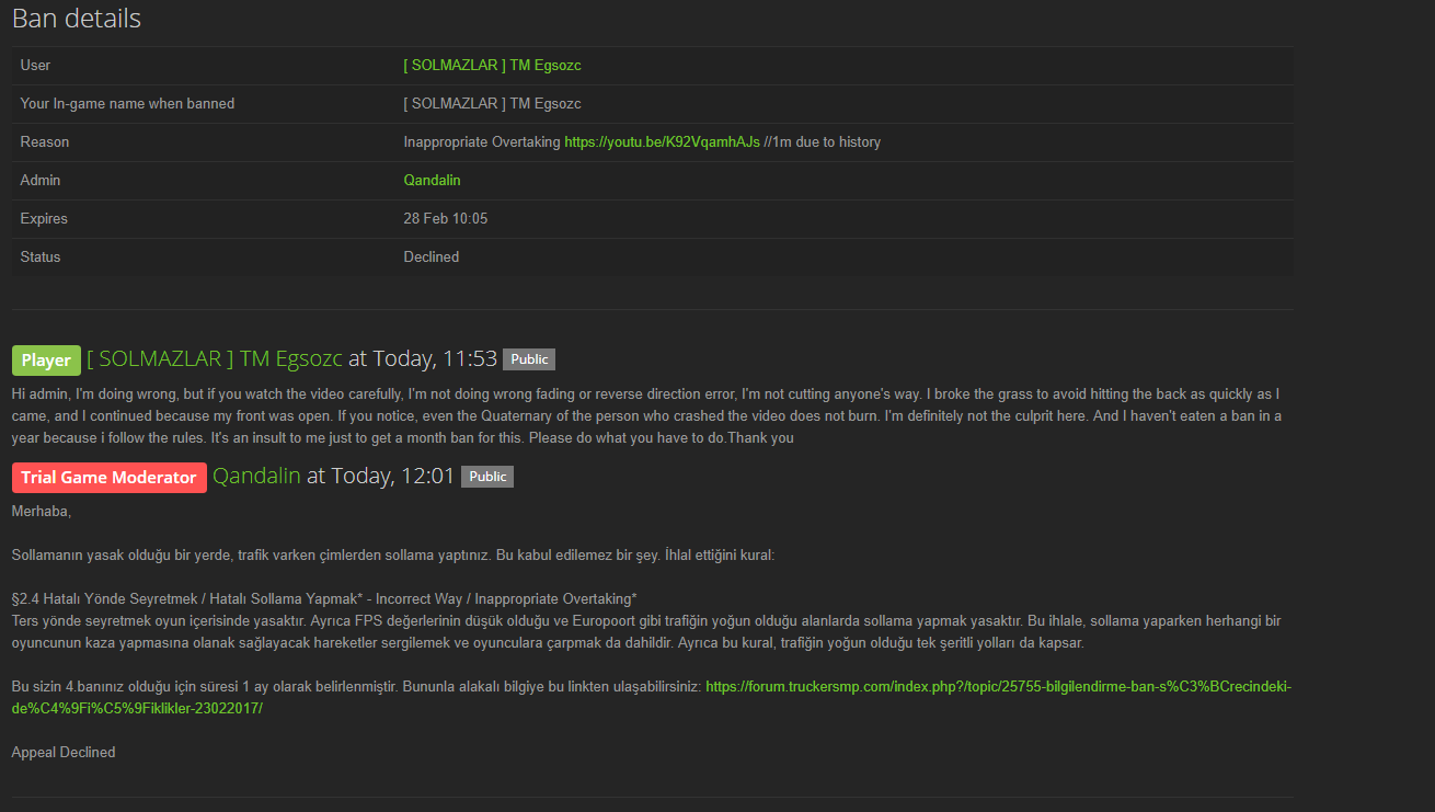 1 banım olmasına rağmen 3 ban var denilip 1 ay ban atılması - Arşiv ...