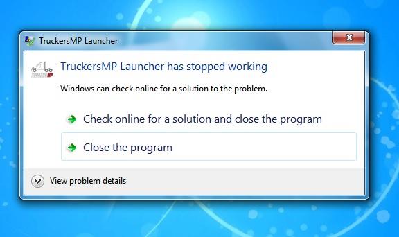 truckersmp launcher has stopped working - Solved Topics - TruckersMP Forum