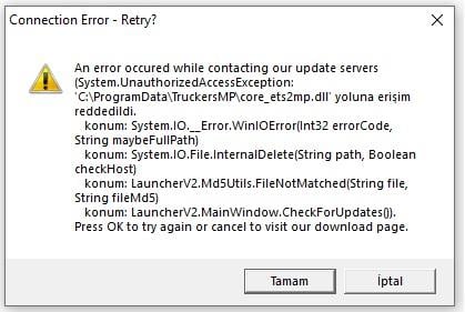 ets2 mp giremiyorum - Çözülen Konular - TruckersMP Forum
