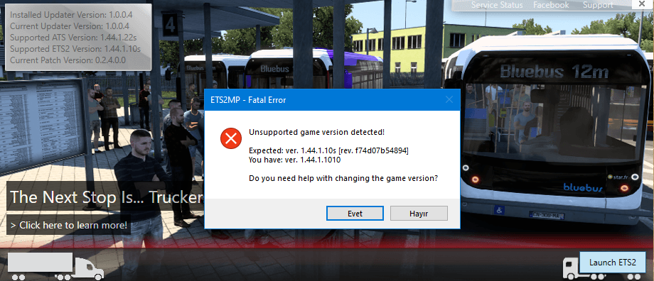 UNSUPPORTED GAME VERSION - Solved Topics - TruckersMP Forum