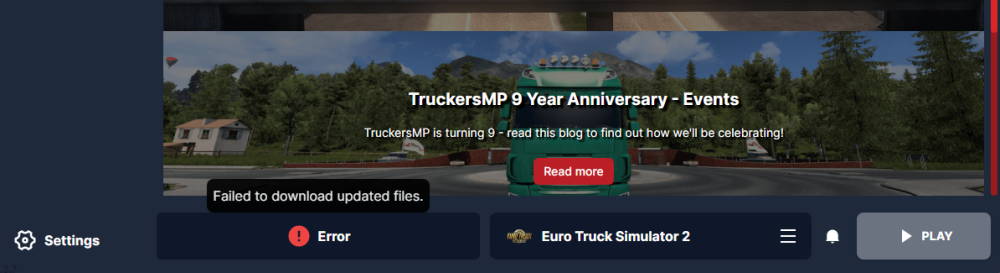Failed to download updated files. - Solved Topics - TruckersMP Forum
