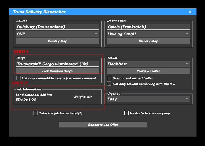 [Job Dispatcher] Adding weight information for loads/jobs - Rejected - TruckersMP Forum
